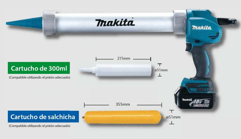 Pistola Aplicadora De Silicona y Poliuretano En Cartucho o Salchicha ...
